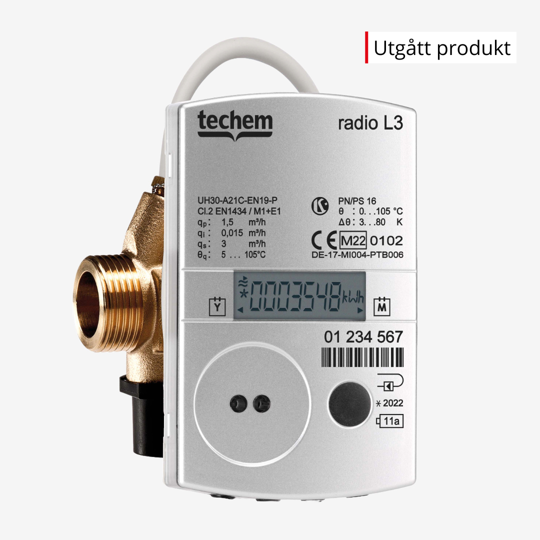 Techem Energimåler Ultra Radio L3 Landis & Gyr Retur
